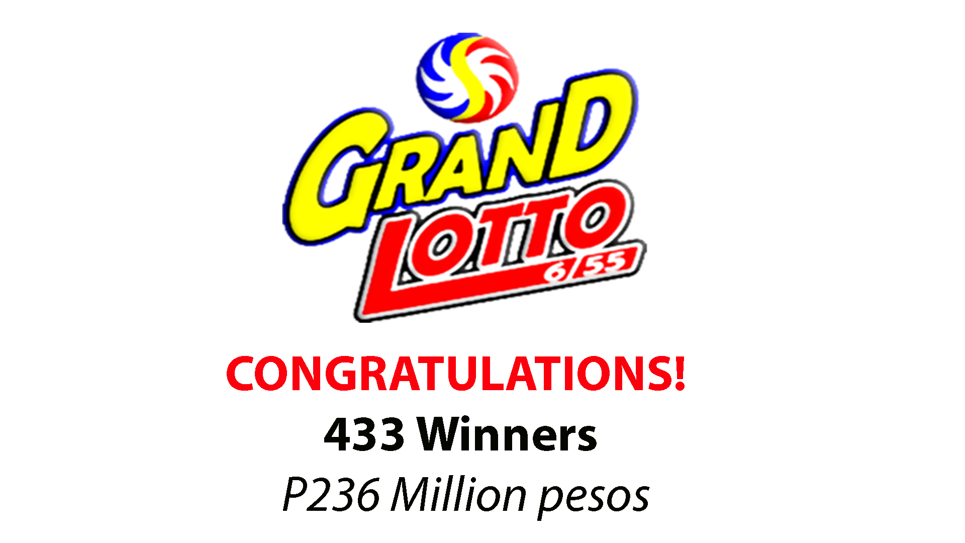 PCSO RECORD! 433 Winners In Grandlotto 6/55 Game Result - October 1 ...