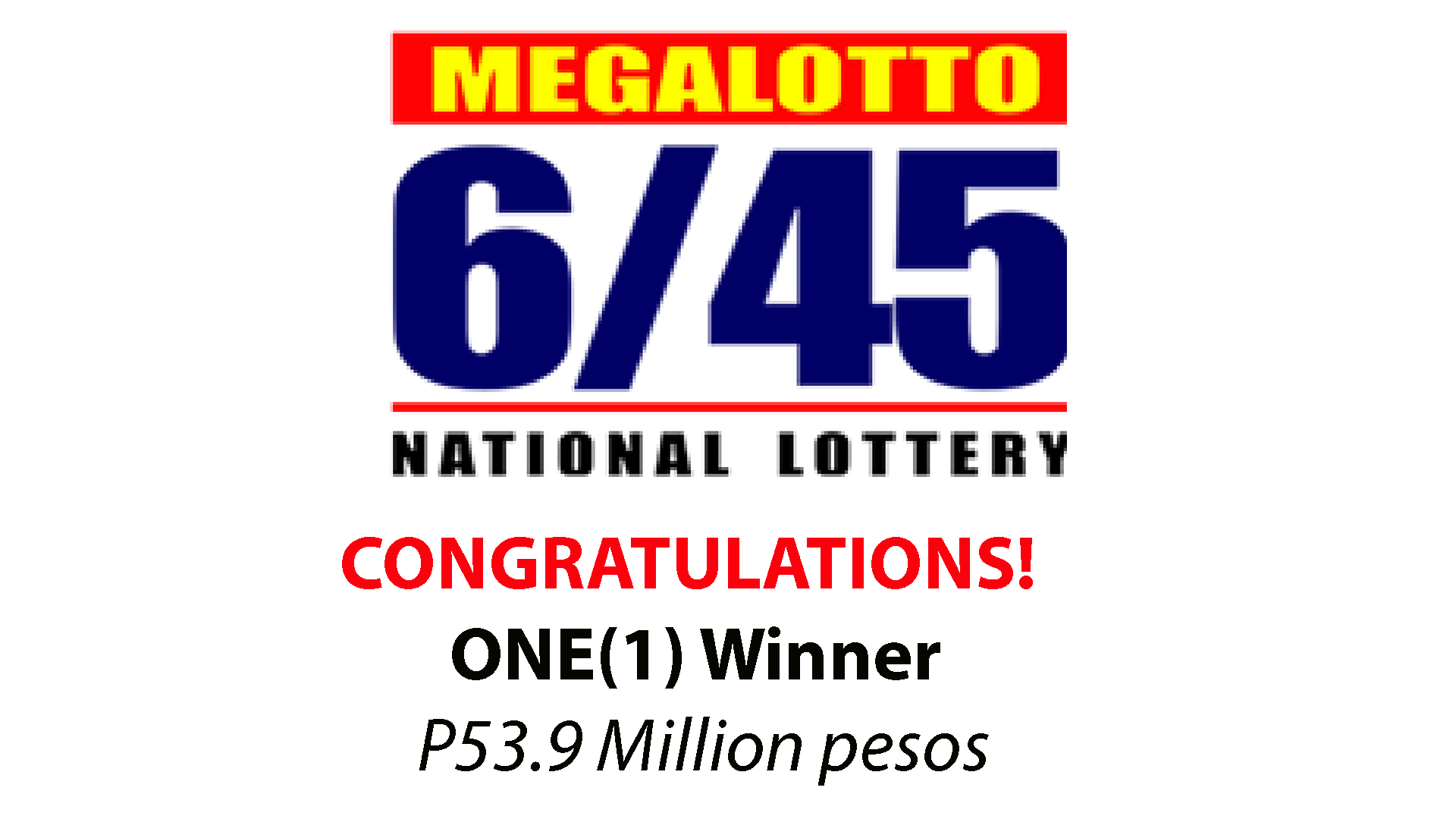Lucky Winner Takes Home 53.9M Jackpot Prize On Megalotto 6/45 Game ...